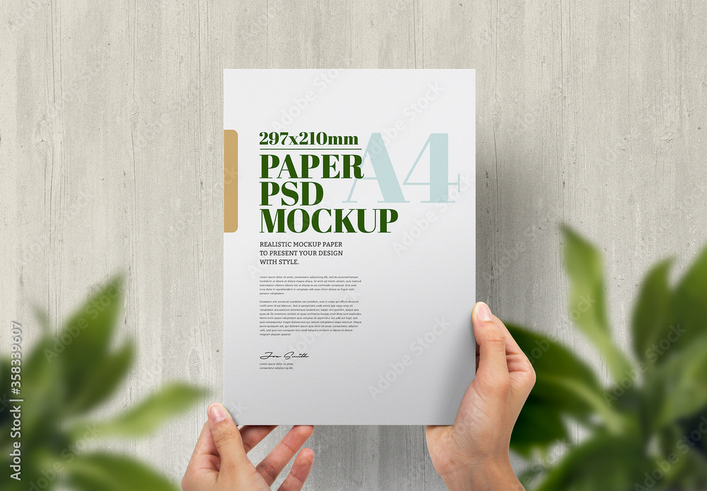 Hands Holding Flyer Mockup Stock Template | Adobe Stock