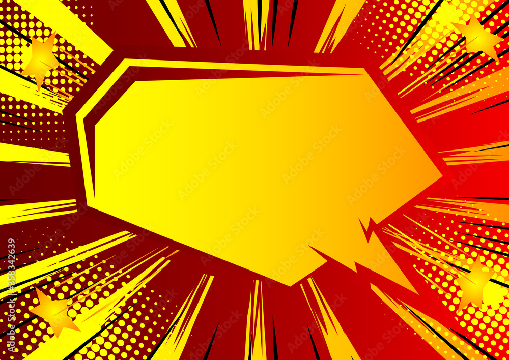 Colored Comic Speech Bubble