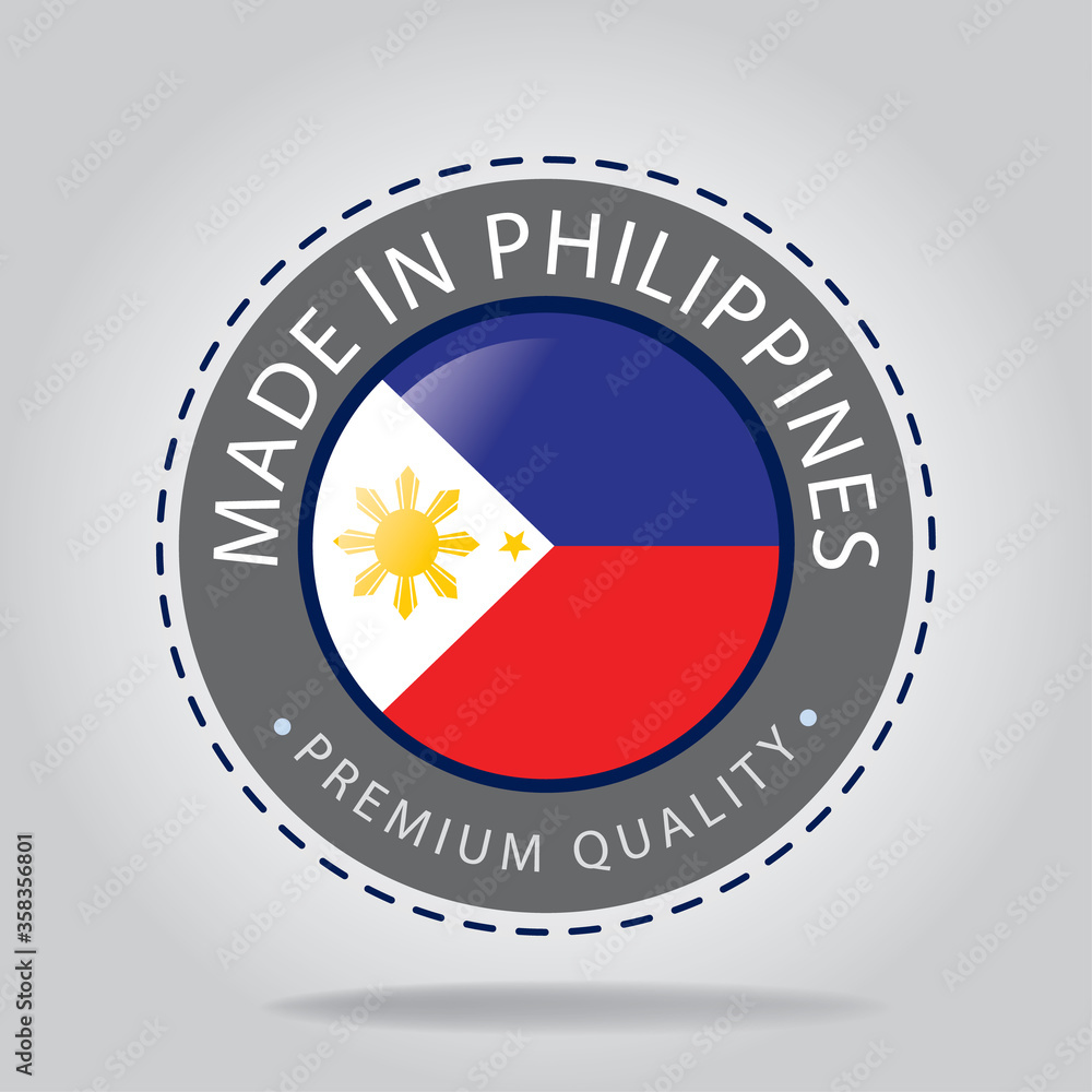 Made in PHILIPPINES Seal, FILIPINO National Flag (Vector Art) Stock ...