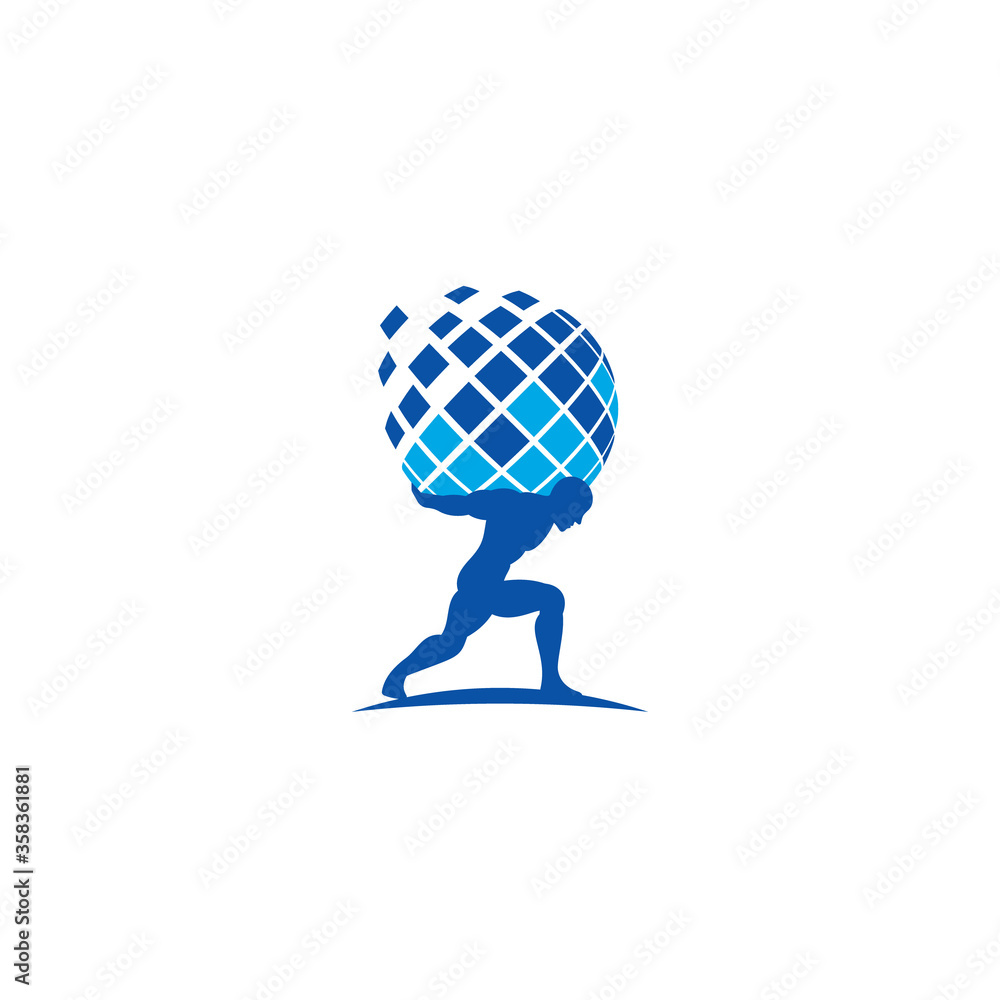 Atlas, Globe and Data logo / icon design Stock Vector | Adobe Stock