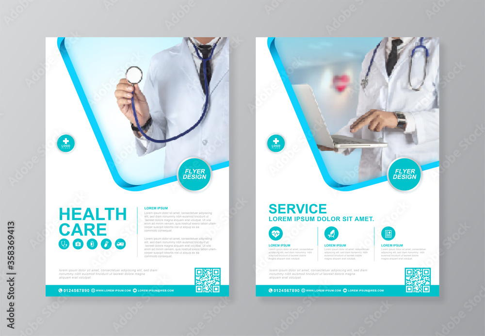 Corporate healthcare and medical cover and back page a4 flyer design ...