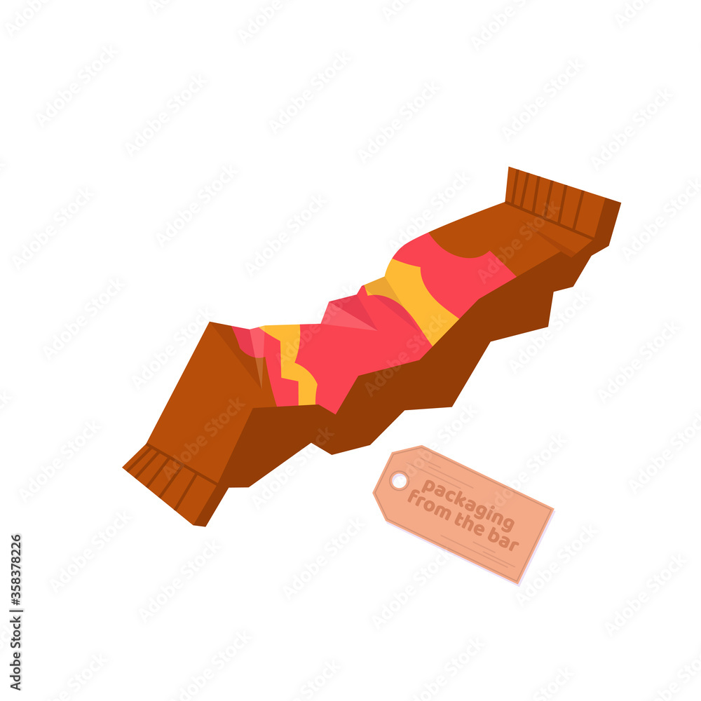 Blank Crumpled Foil Or Paper Food Pouch Sachet Bag Packaging. Vector ...