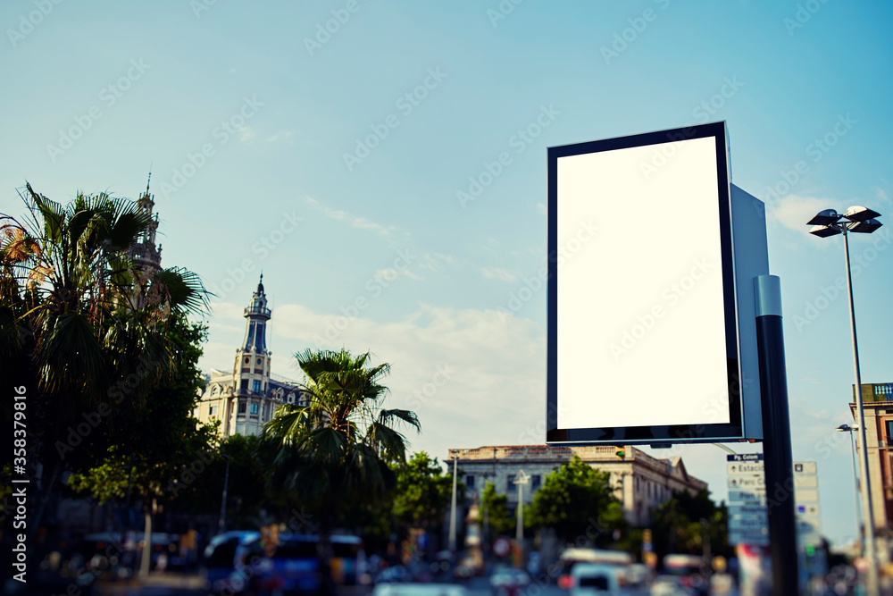 Blank billboard with copy space for your text message or content ...