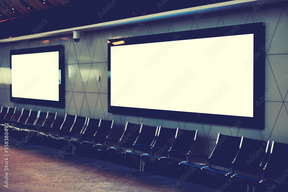 Blank empty digital billboard for your advertising on publicity content ...