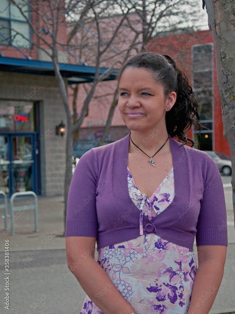 This pretty multi racial woman (Jamacian, Irish, Native American) is in ...