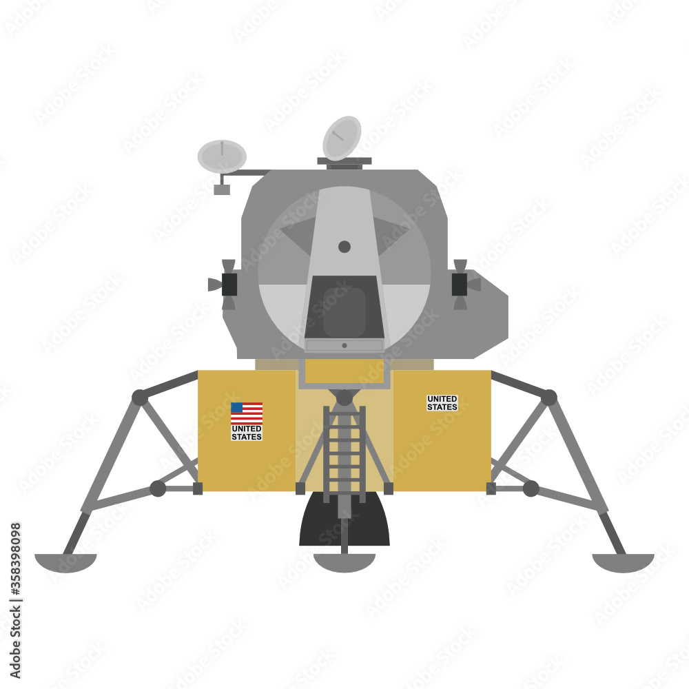 Apollo Lunar Module Stock Vector | Adobe Stock