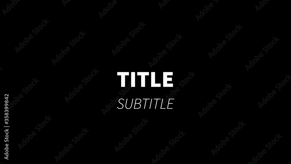 Basic Title 2-Line Stock Template | Adobe Stock