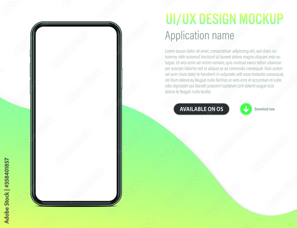 UI or UX smartphone mobile app template with application describtion ...