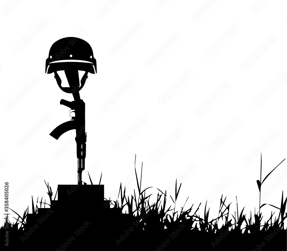 Stop War Save Life soldier Gun And Helmet Grave Of A Fallen Soldier Stop War Save Life soldier Gun And Helmet Grave Of A Fallen Soldier
