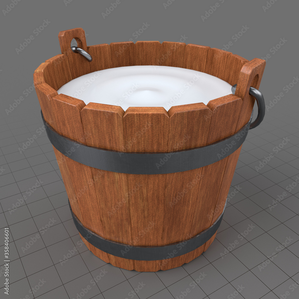 Milk bucket Stock 3D asset | Adobe Stock