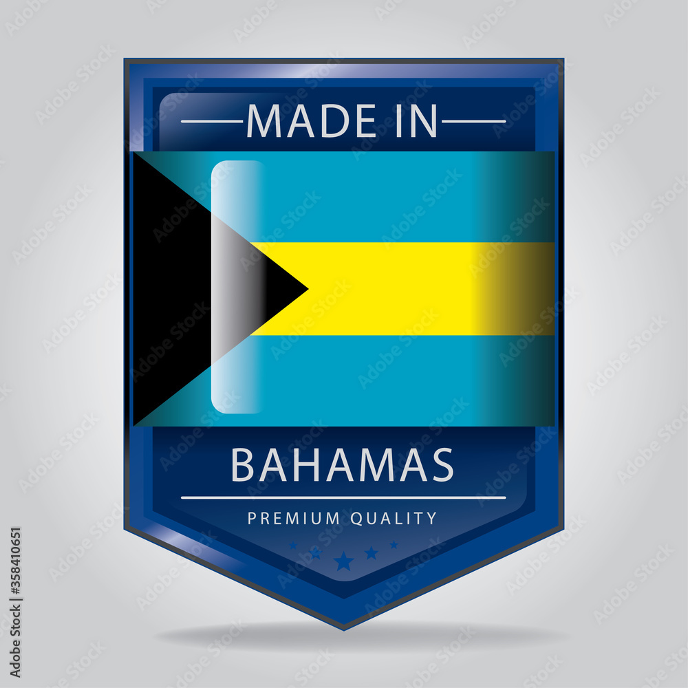 Made in BAHAMAS Seal, BAHAMIAN National Flag (Vector Art) vector de ...