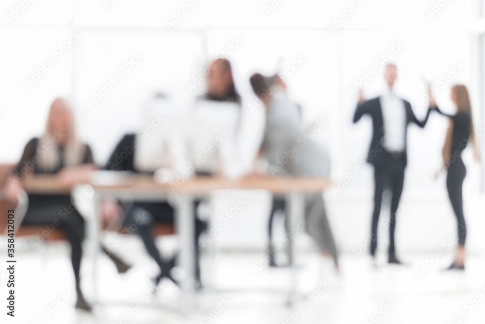 background image of employees working with business documentation ...