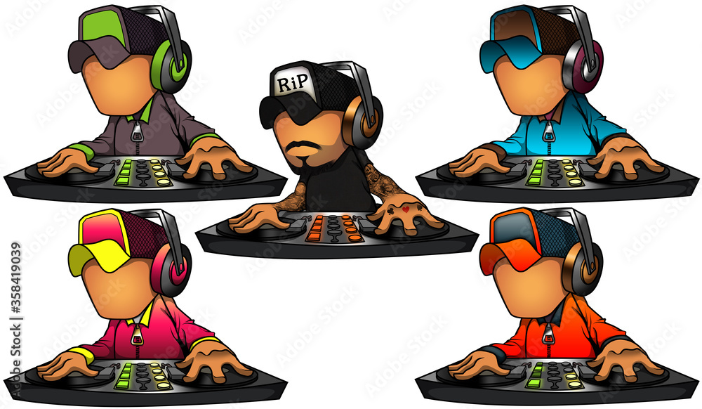 DJ. Cartoon characters. Cute cartoon, tiny little cutie characters ...