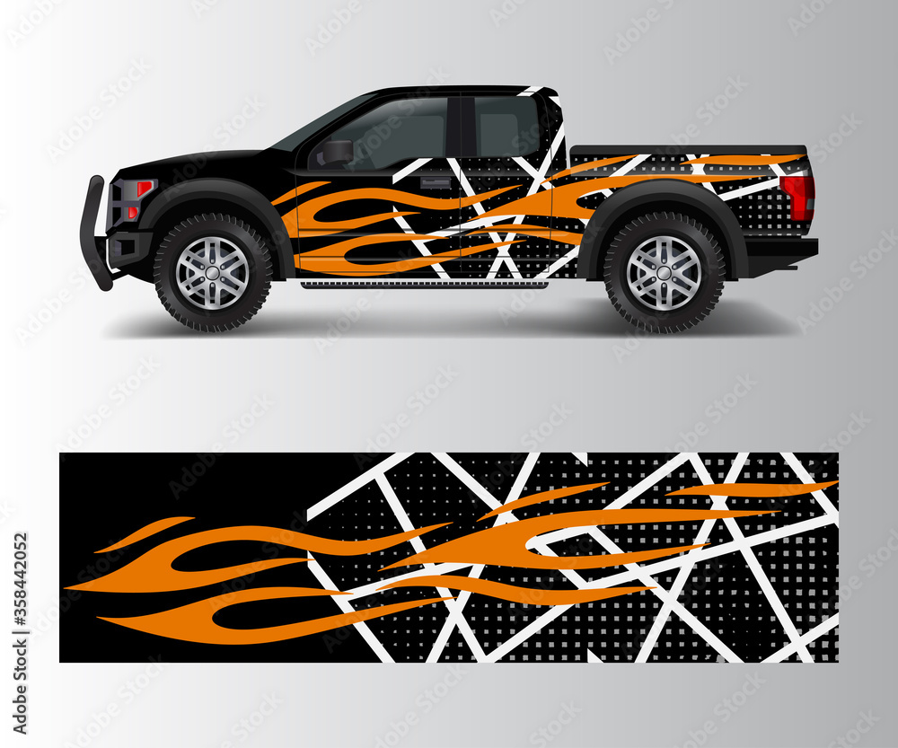 Abstract modern graphic design for truck and vehicle wrap and branding ...