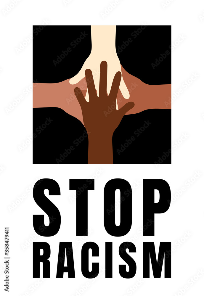 Stop racism poster, black lives matter poster. motivational poster ...