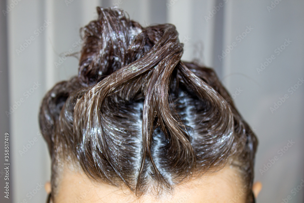 The process of hair coloring,hair coloring,Hair Colouring in process ...