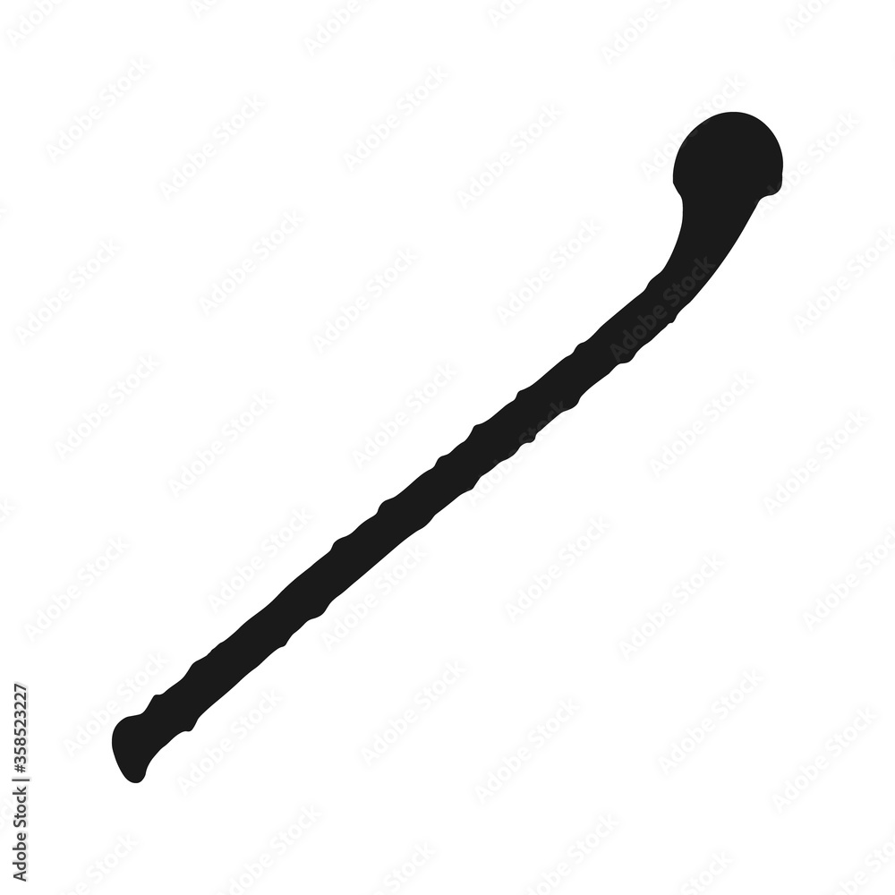 Shillelagh Stick (Irish) Bata Cudgel Silhouette Stock Vector | Adobe Stock