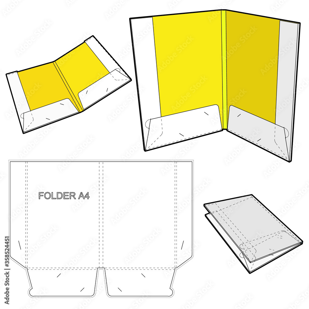 Two Section Folder For A4 Documents Die Cut Stamp The eps File Is two-section-folder-for-a4-documents-die-cut-stamp-the-eps-file-is