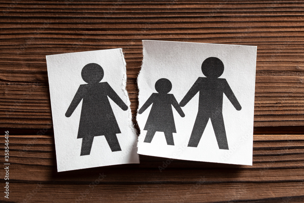 Breaking Relationships. Divorce in the family. Woman abandoned family ...