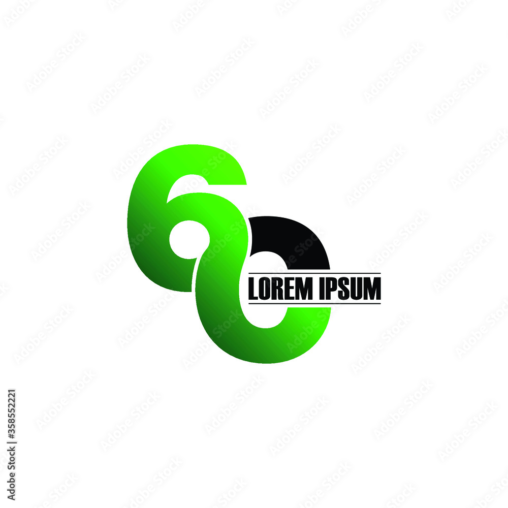 Letter 6C logo design vector. monogram logo vector illustration. Stock ...