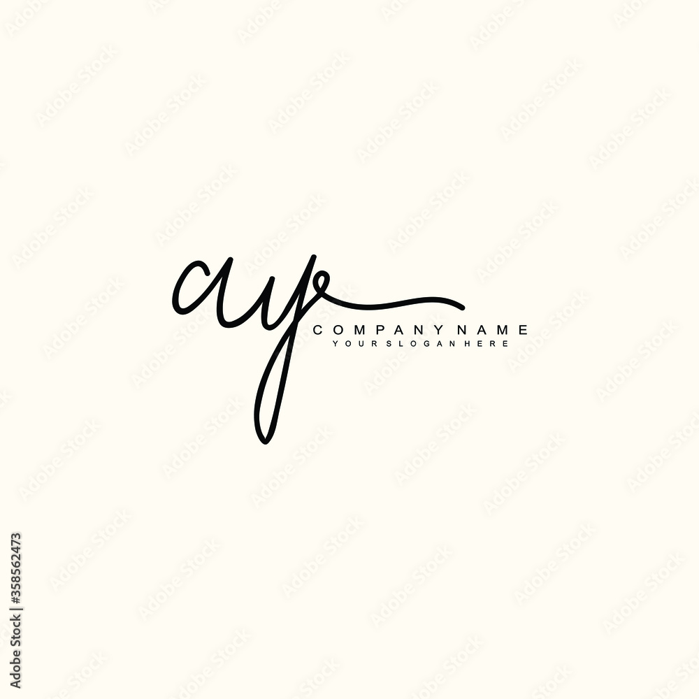 AY initials signature logo. Handwriting logo vector templates. Hand ...