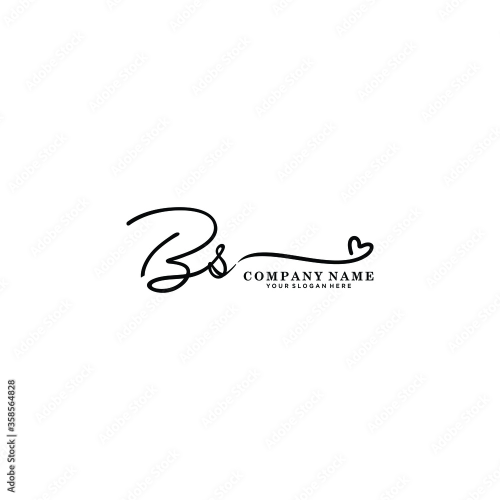 BS initials signature logo. Handwriting logo vector templates. Hand ...