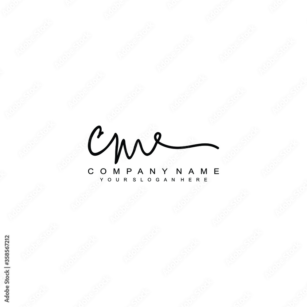 CM initials signature logo. Handwriting logo vector templates. Hand ...