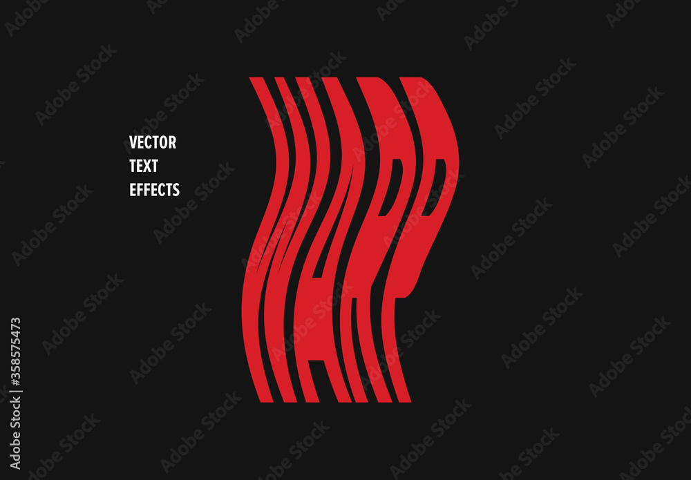 Vector Warp Text Effect Mockups Stock Template | Adobe Stock