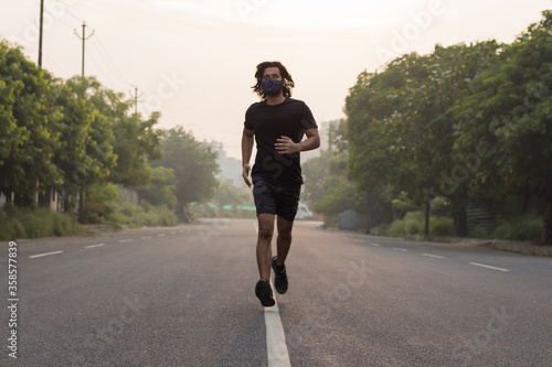 Man Running Away From Camera