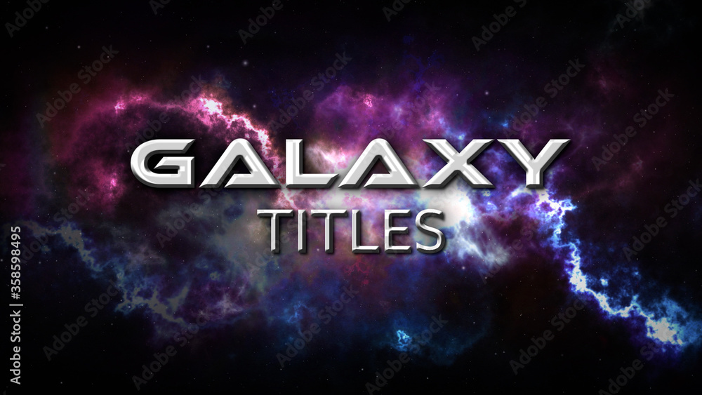Colorful Galaxy Title Stock Template | Adobe Stock