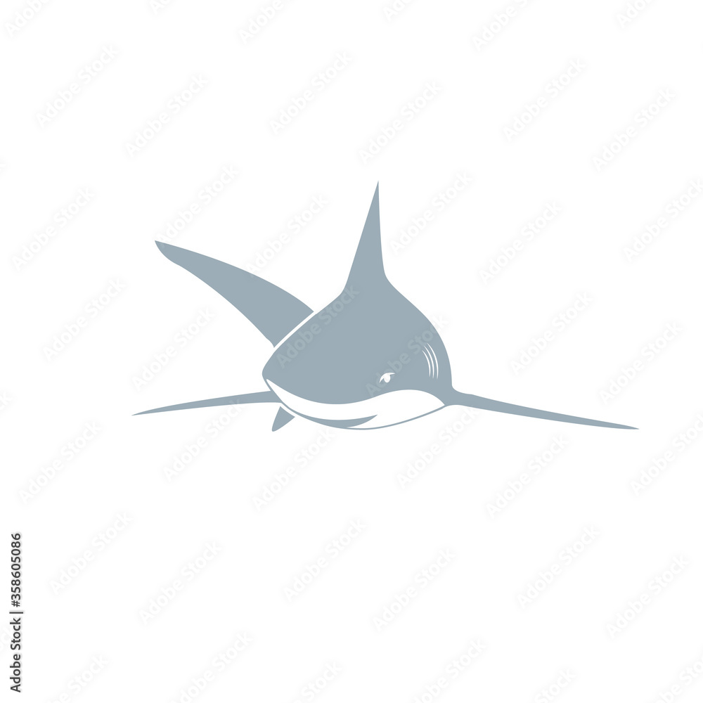 Shark Vector | Shark Grey, Shark Bite, Simple Shark, Baby Shark ...