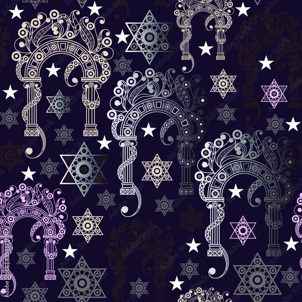 Seamless background with occult symbol. Masonic (freemasonic) texture ...