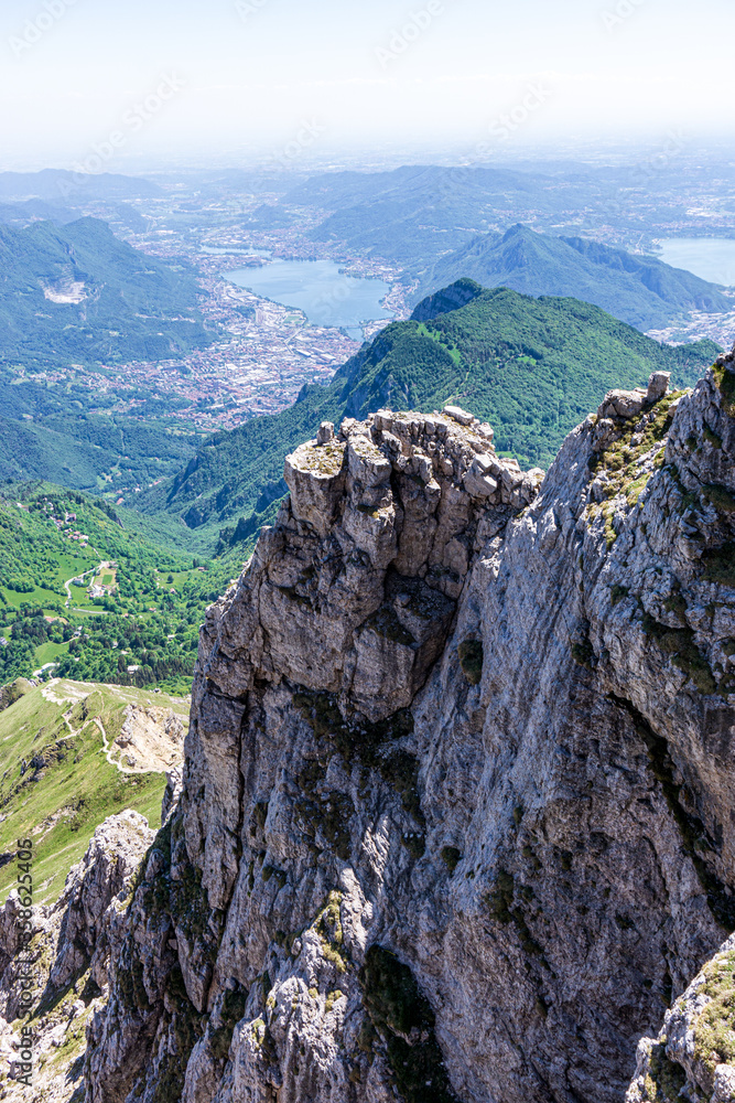 Alpine landscape hiking on the grigne group, one of the most beautiful ...