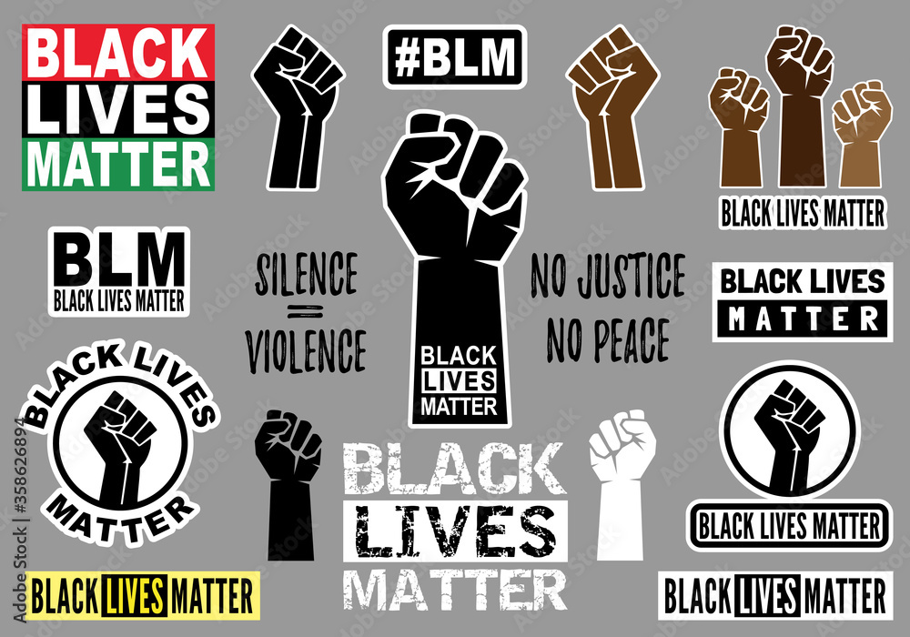 Black lives matter, vector graphic design elements Stock Vector | Adobe ...