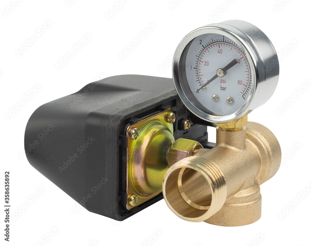 Kit for pressure regulation in pumping station. Pressure switch ...