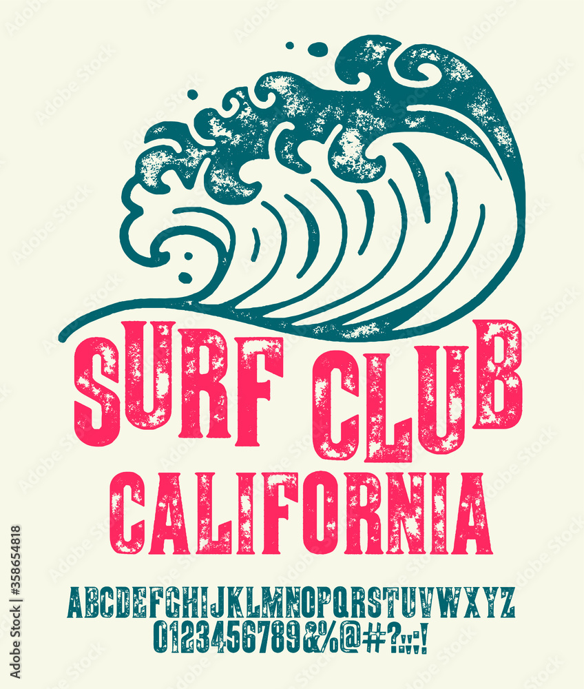 HandMade Surfing Summer Font(Typeface). Custom handwritten surfers ...