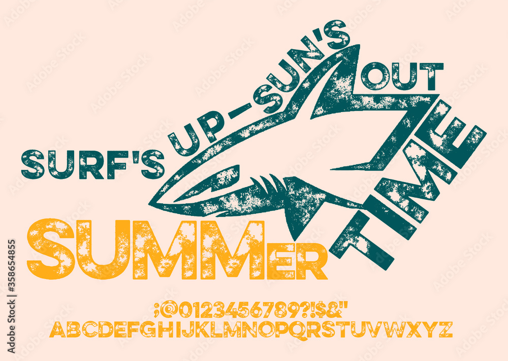 HandMade Surfing Summer Font(Typeface). Custom handwritten surfers ...