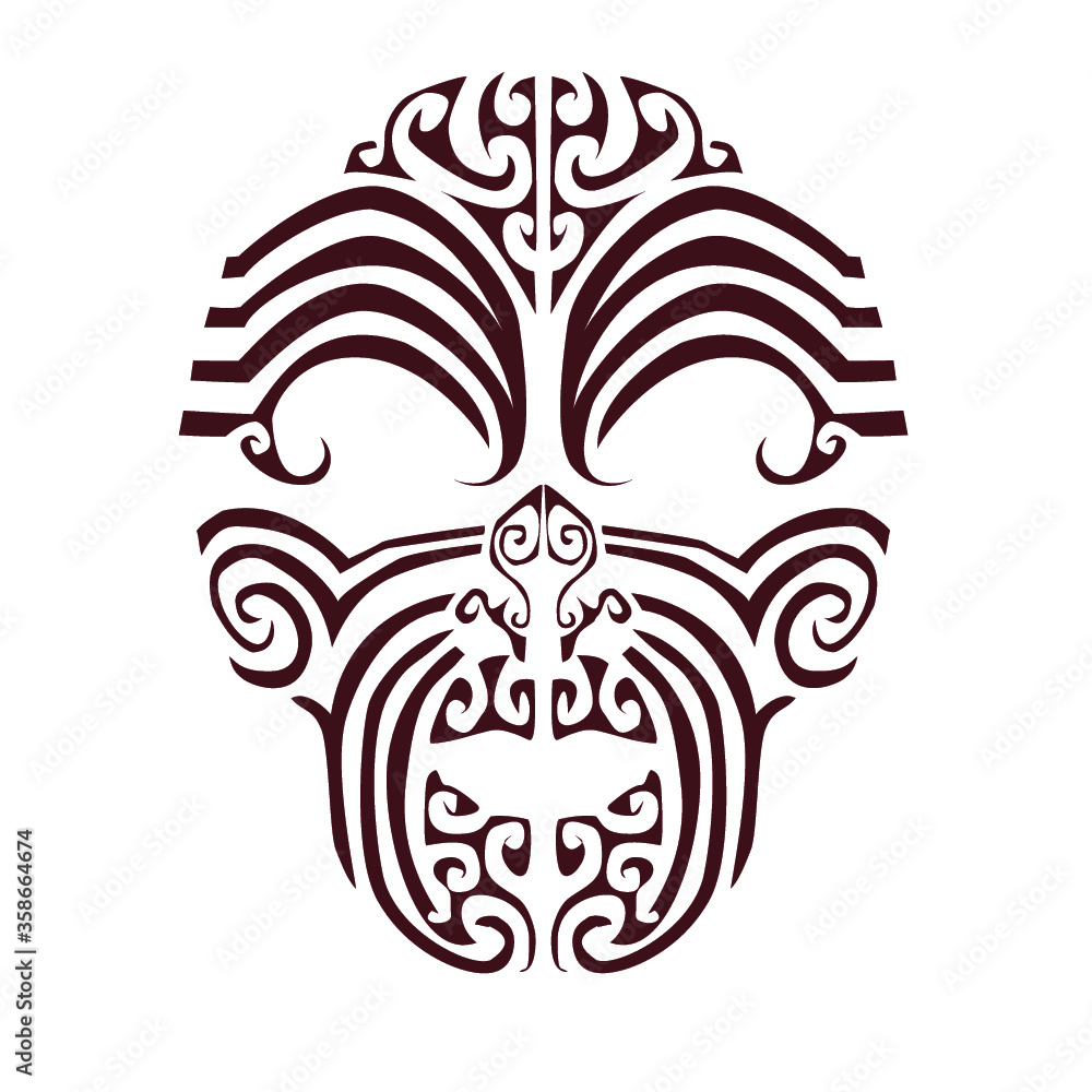 Maori Mask Stock Vector | Adobe Stock