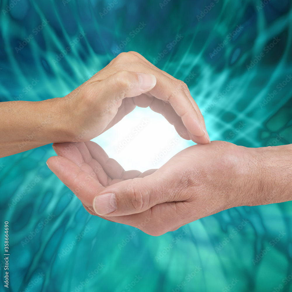 Our combined energy creates an unbeatable healing power - female hand ...