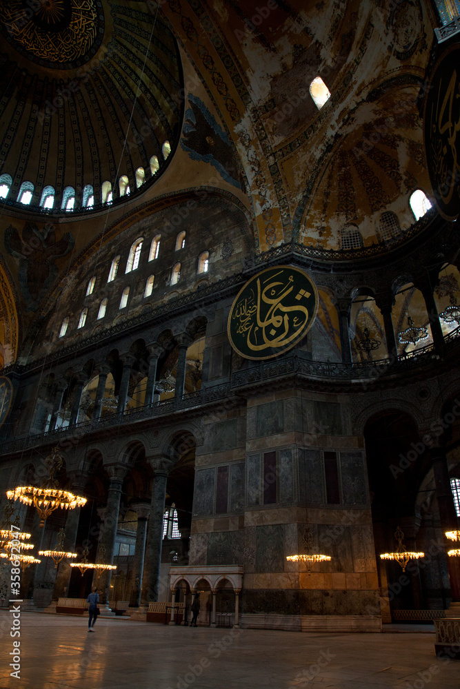 Hagia Sophia is a museum, historical basilica and mosque in Istanbul ...