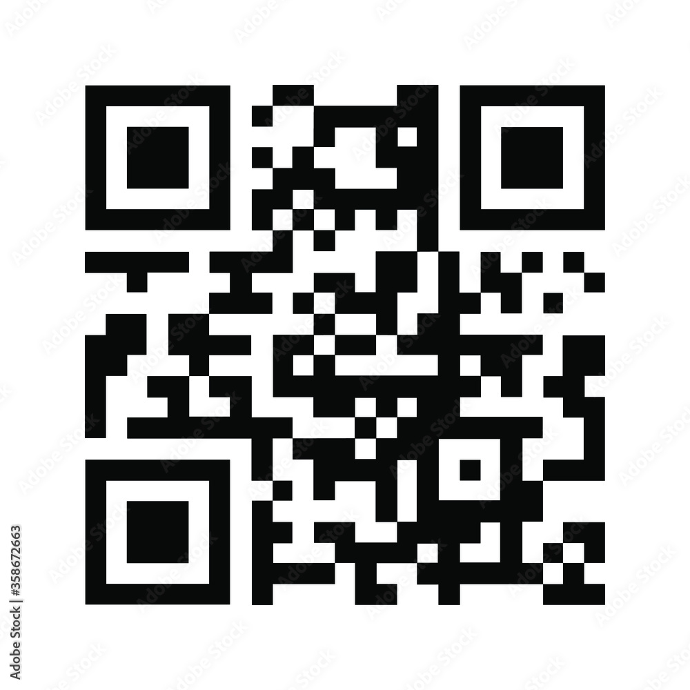 QR code sacn Icon. Mobile qrcode Symbol. Vector black and white ...