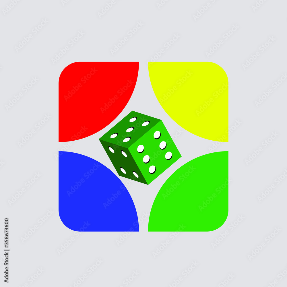 Ludo game logo graphic trendy design with dice. Stock Vector | Adobe Stock