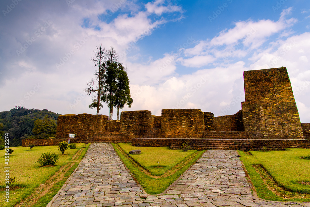 Ruins of Royal Palace of Rabdentse, the second capital of the former ...