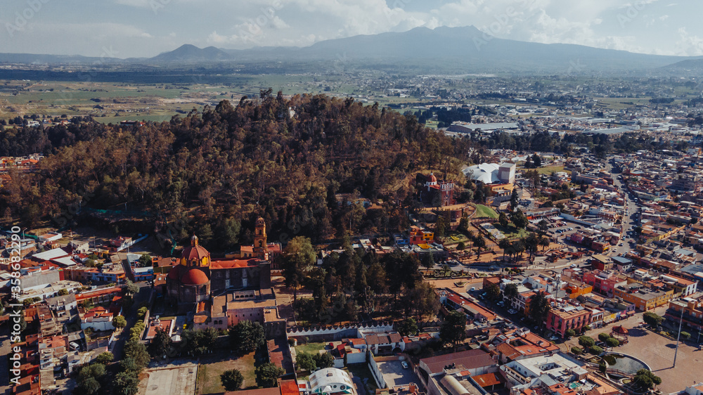 Aerial photography of the magical town of Metepec, State of Mexico ...