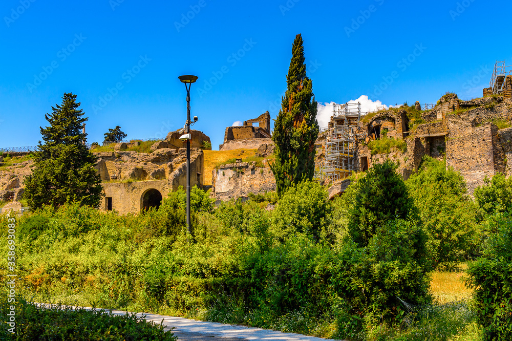 It's Ruins of Pompeii, an ancient Roman town destroyed by the volcano ...