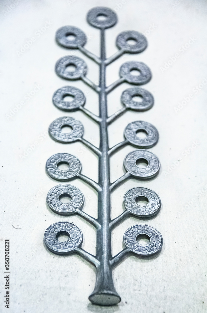 Kuala Lumpur, Malaysia - August 16, 2013: Pewter money tree or pohon ...