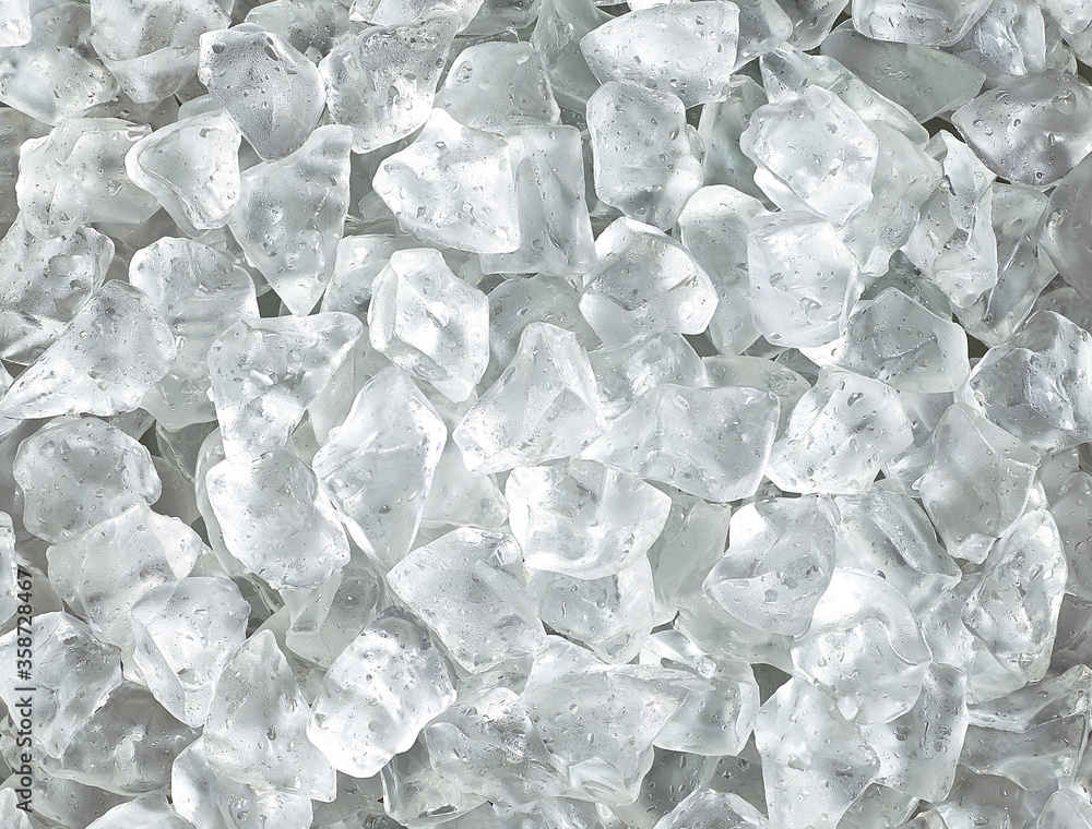 Full of crushed ice cubes from top view Stock Photo | Adobe Stock