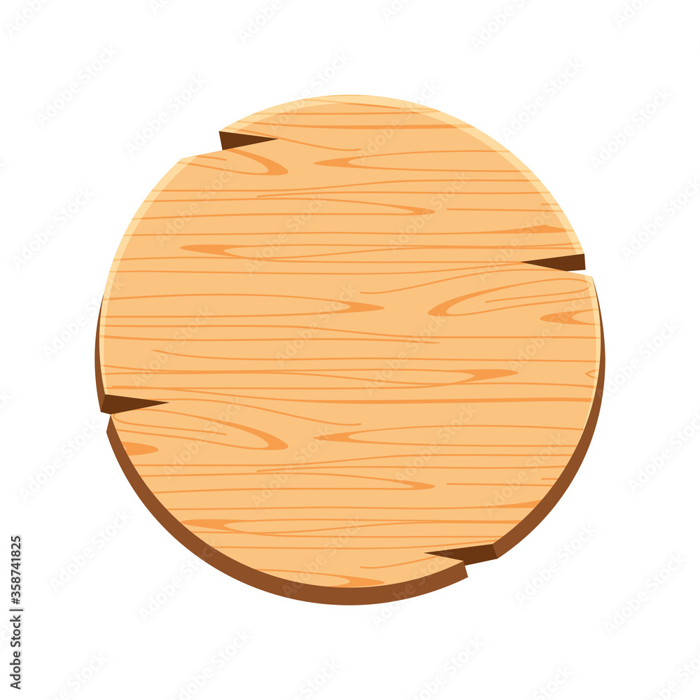 circle wood oak sign isolated on white, round wooden sign old ...