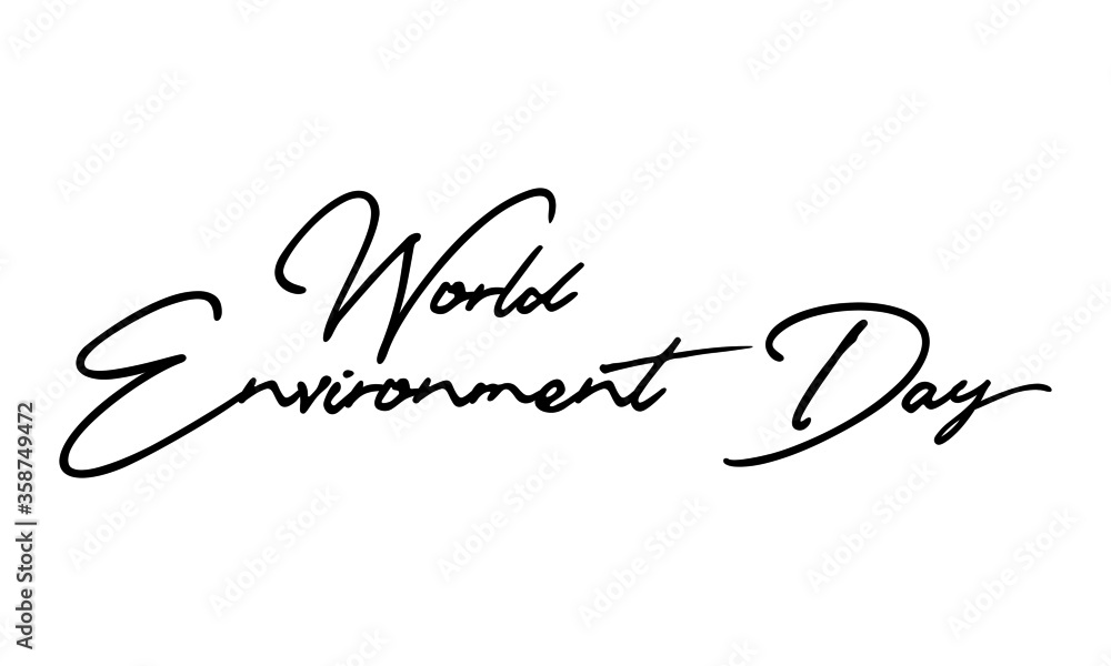 World Environment Day Typography Black Color Text On White Background ...