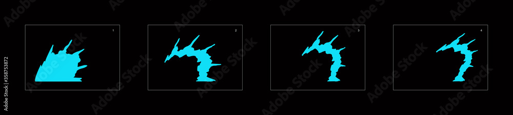 Water explosion effect. Explosion animation effect. Animation sprite ...